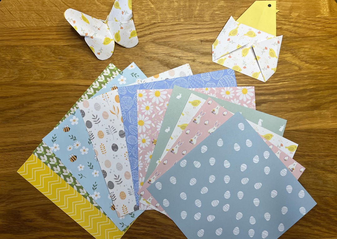 Origami Paper Flowers Spring – 20 Sheets 14×14 Cm – Floral Patterns ...