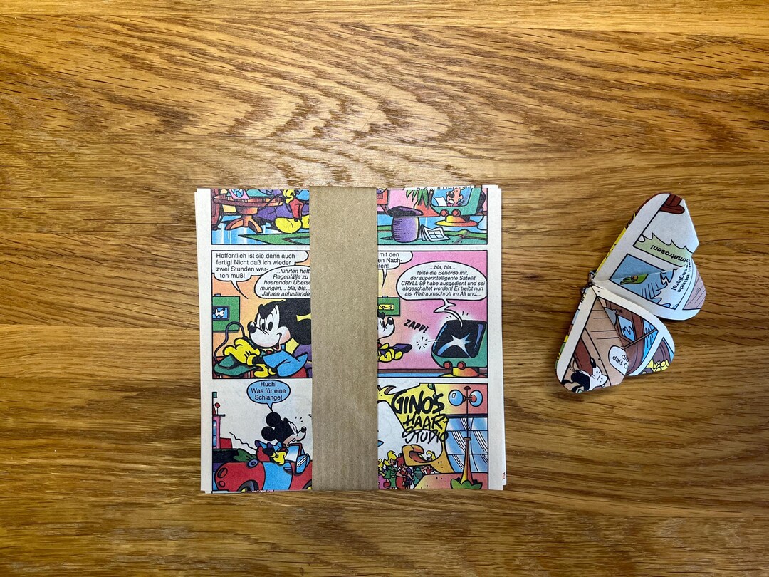 Vintage Origami Paper Mickey Mouse Comics 12 X 12 Cm 20 Sheets, 90s ...