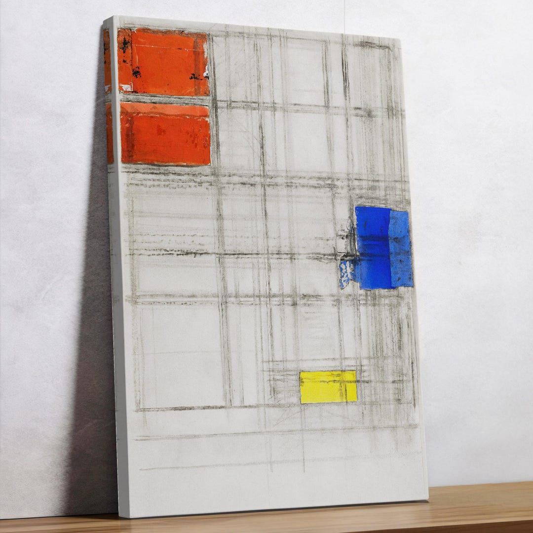 Study for a Composition by Piet Mondrian Canvas Wall Art - Modern ...