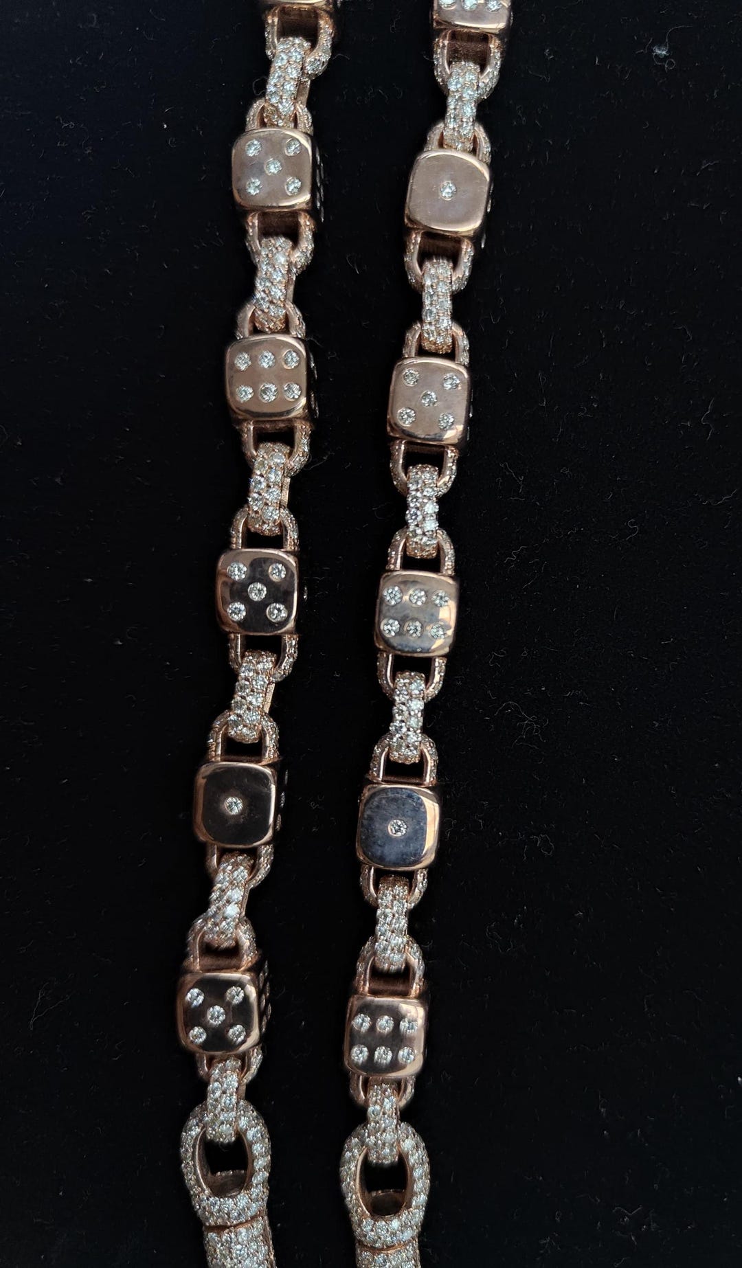 24 Inch Dice Chain 10k Rose Gold. - Etsy