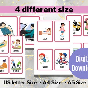 Downloadable Korean Language Study Flashcards (must-know) - Etsy