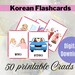 Downloadable Korean Language Study Flashcards (must-know) - Etsy