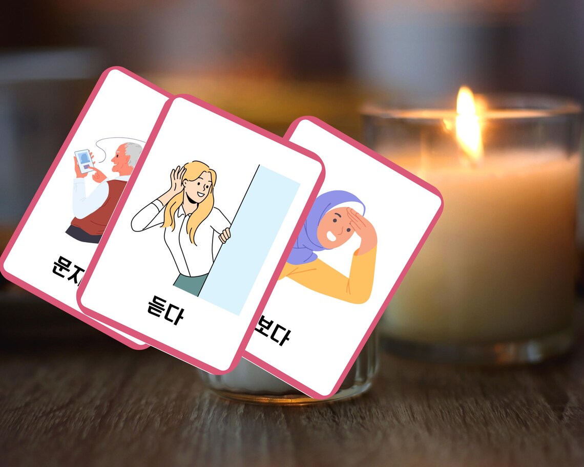 Downloadable Korean Language Study Flashcards (must-know) - Etsy