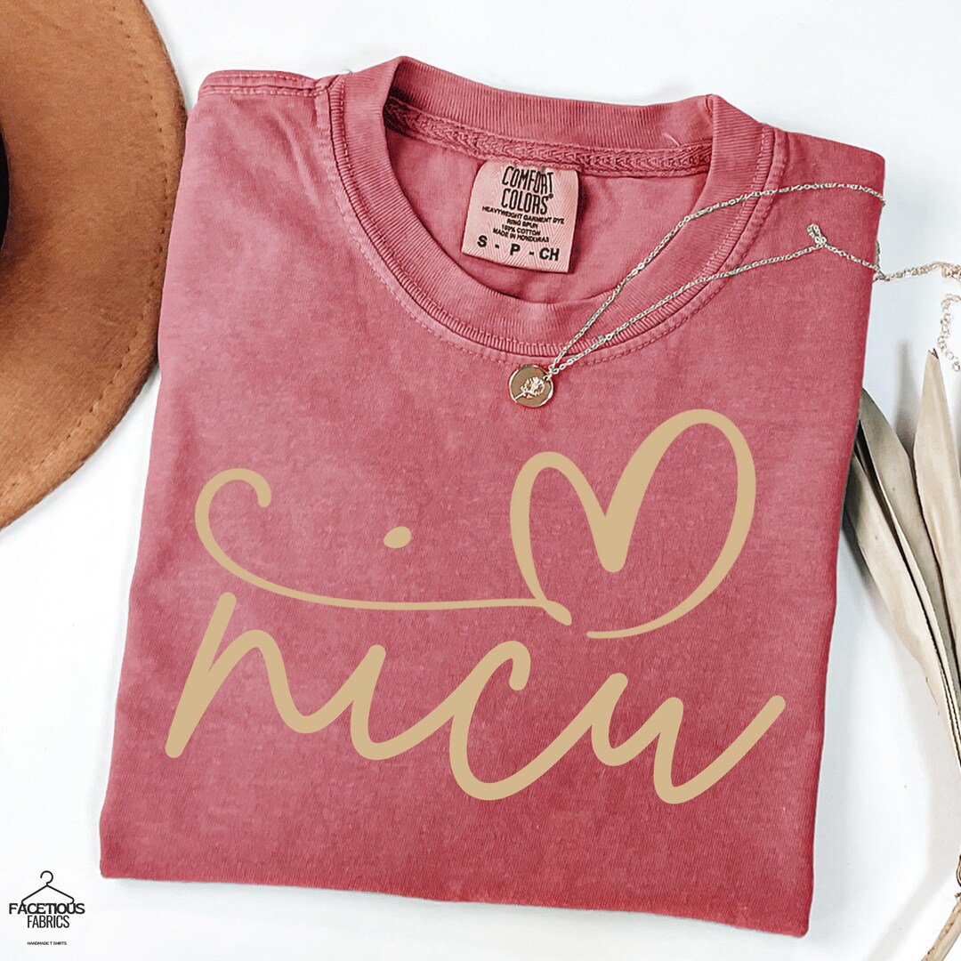 NICU Nurse Shirt With Heart, Neonatal Nurse Gift, NICU Rn Lpn Cna Tee ...