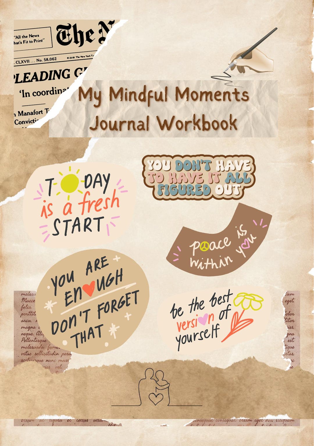 Mindful Journal Workbook 50 Pages ****PDF DOWNLOAD**** - Etsy