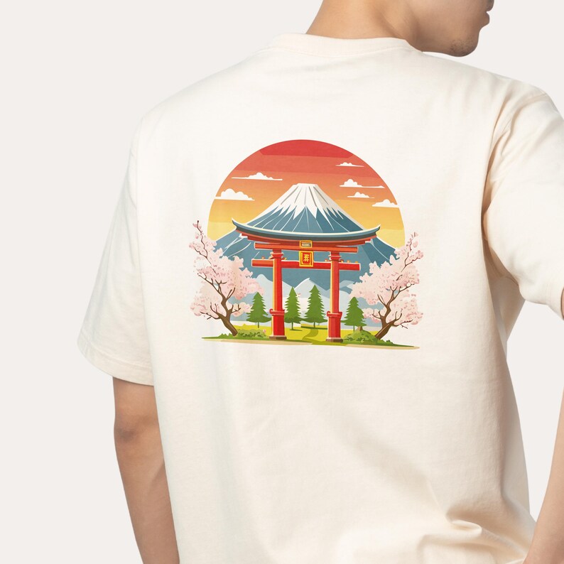 Japanese Torii Gate SVG, Mt. Fuji Clipart, Sakura Blossom Art, Japan Aesthetic, Digital Download ...