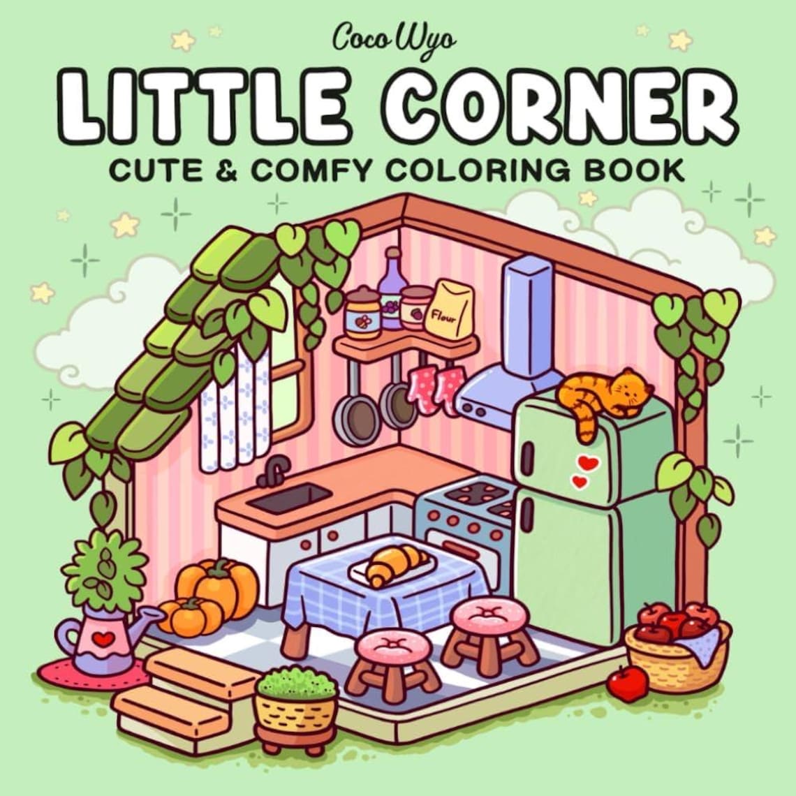 Little Corner Coloring Page by Coco Wyo - Etsy