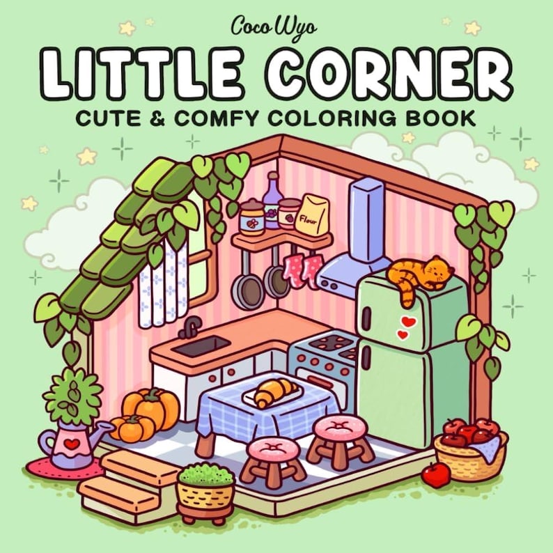 Little Corner Coloring Page by Coco Wyo - Etsy