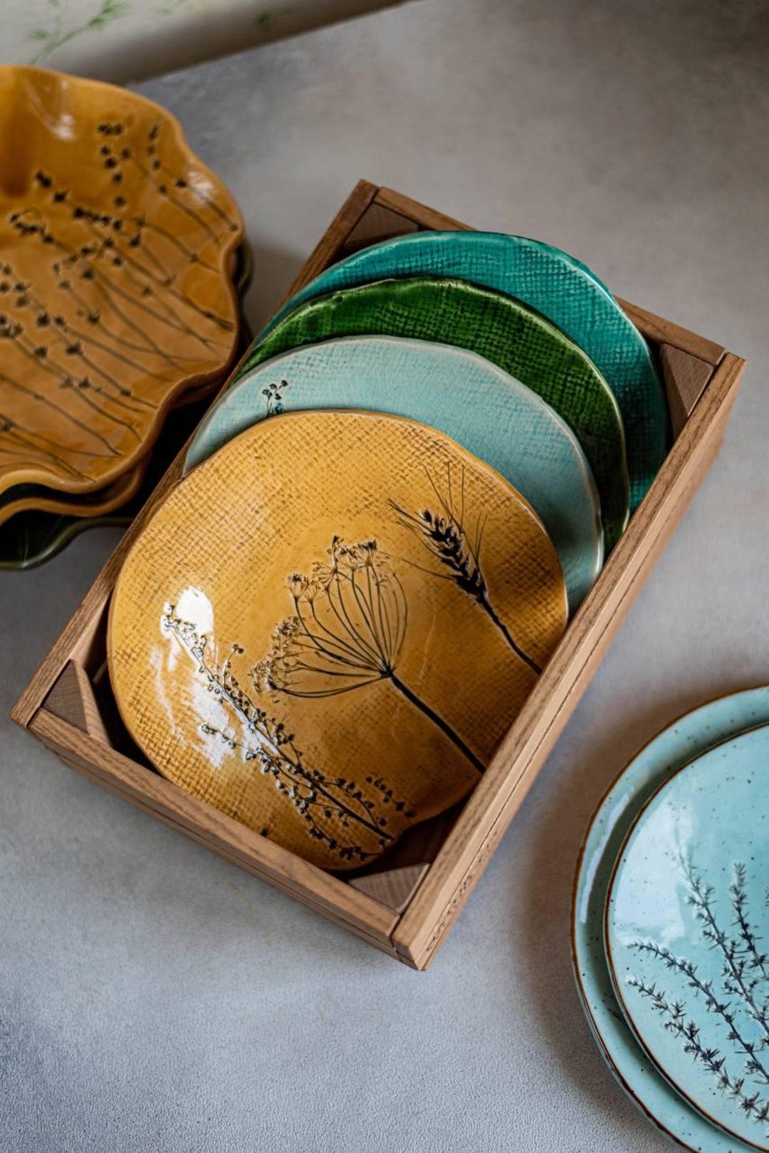 Unique Dinnerware Plates / Ceramic Dinner Plate / Rustic Breakfast ...