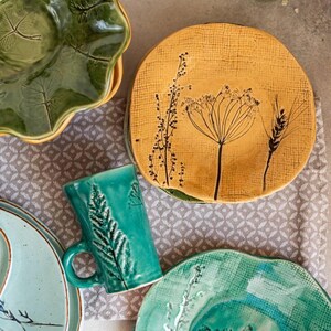 Unique Dinnerware Plates / Ceramic Dinner Plate / Rustic Breakfast ...