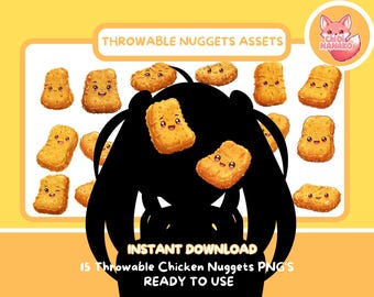 Funny Chicken Nuggets Throwing Items – Digital Vtuber Overlay ...