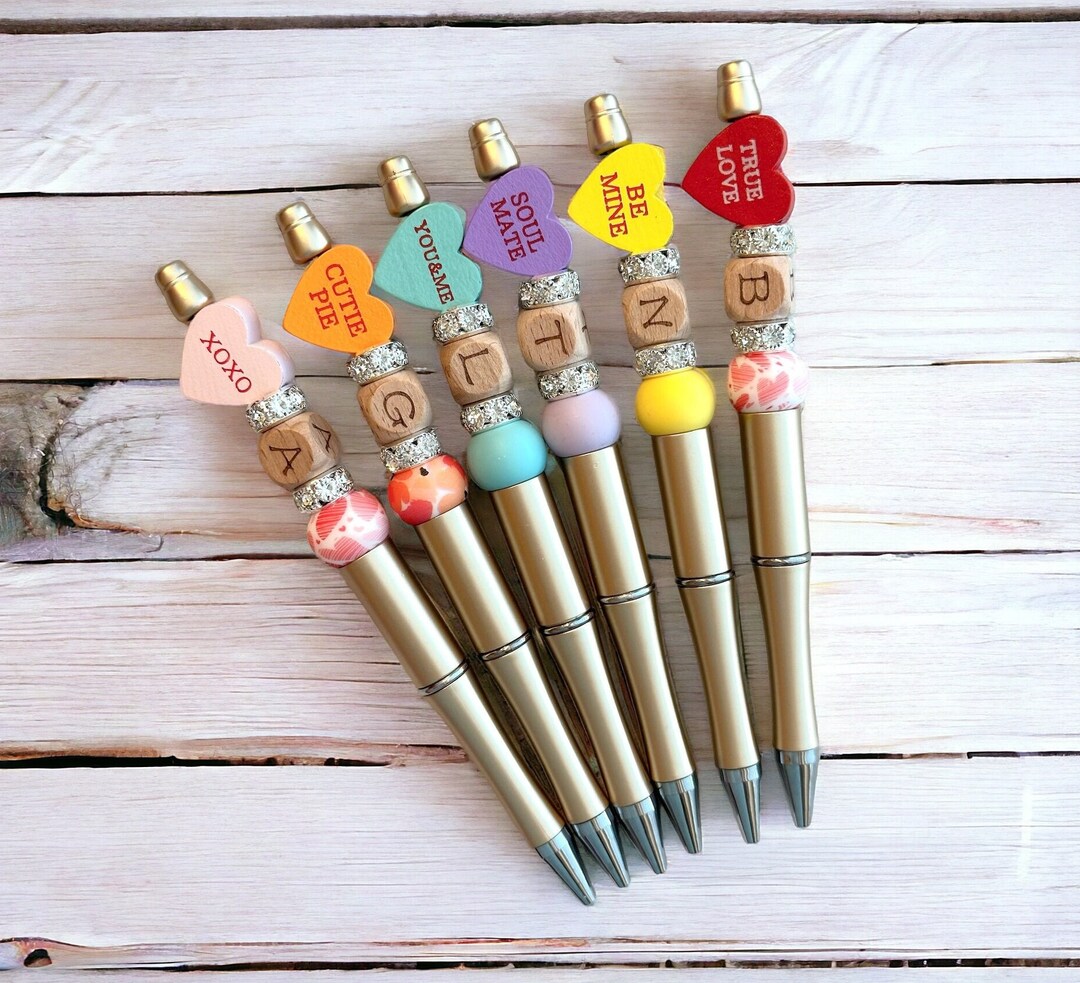 Valentines Day Heart Pen, Monogrammed Heart Pen, Valentines Day Gift ...