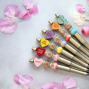 Valentines Day Heart Pen, Monogrammed Heart Pen, Valentines Day Gift ...