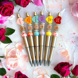 Valentines Day Heart Pen, Monogrammed Heart Pen, Valentines Day Gift ...