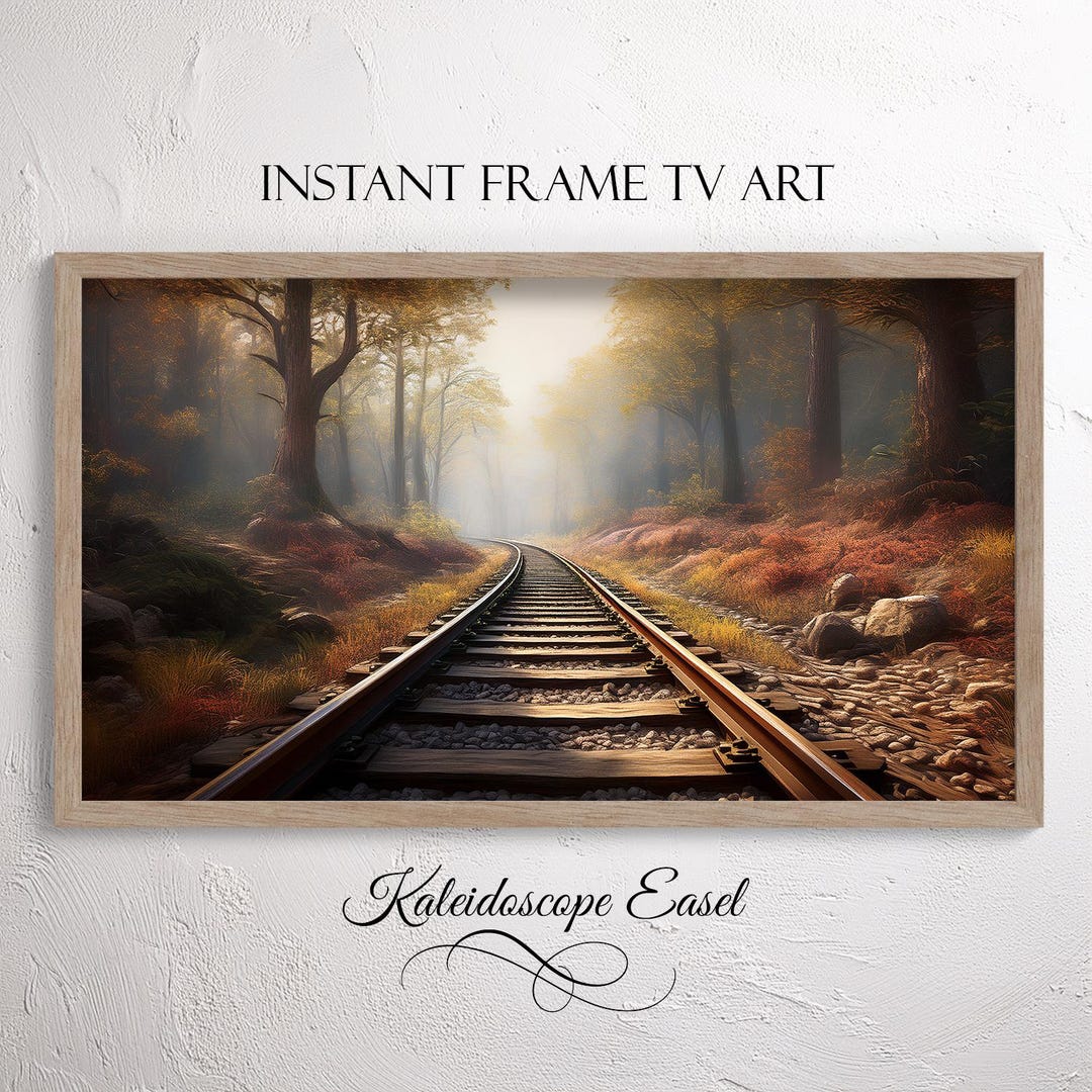 Vintage Forest Railroad TV Art: Digital Landscape for Samsung Frame ...