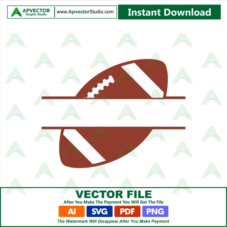 Football Split Name Frame SVG Files | Football Silhouette Cut Files ...