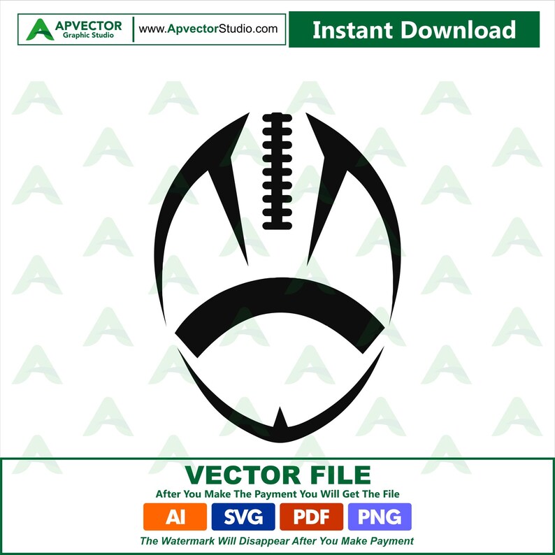 Football Outline SVG Cut File, American Football, Custom Football ...