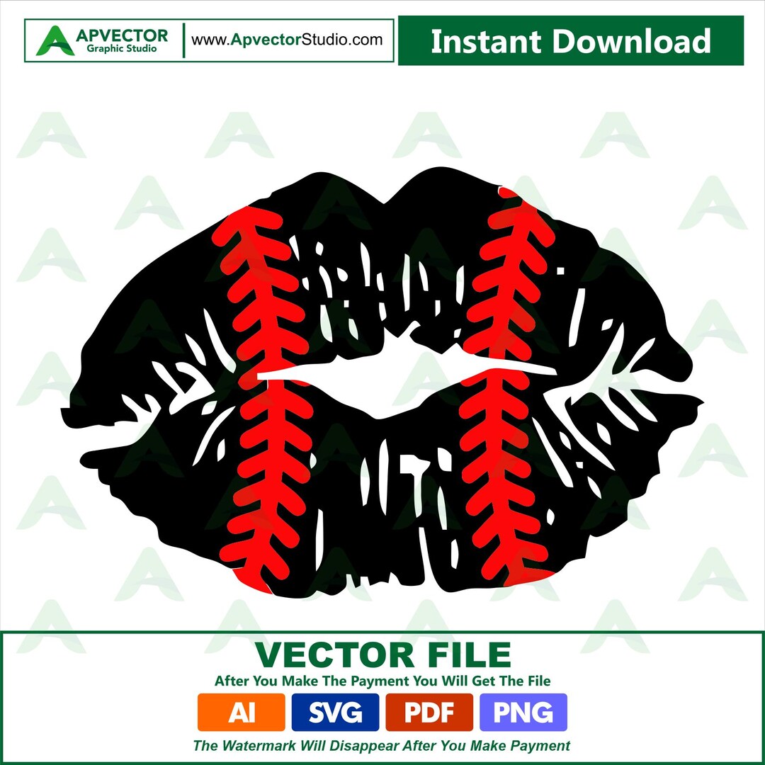 Baseball Lips Svg, Baseball Laces Svg, Cute Baseball Svg, Baseball Mom ...