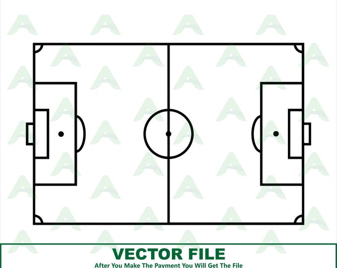 Soccer Field SVG Files, Football Field Cut Files, Soccer SVG Vector ...