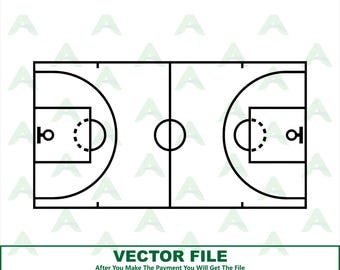 Basketball Court SVG Files | Basketball Cut Files | Basketball Court ...