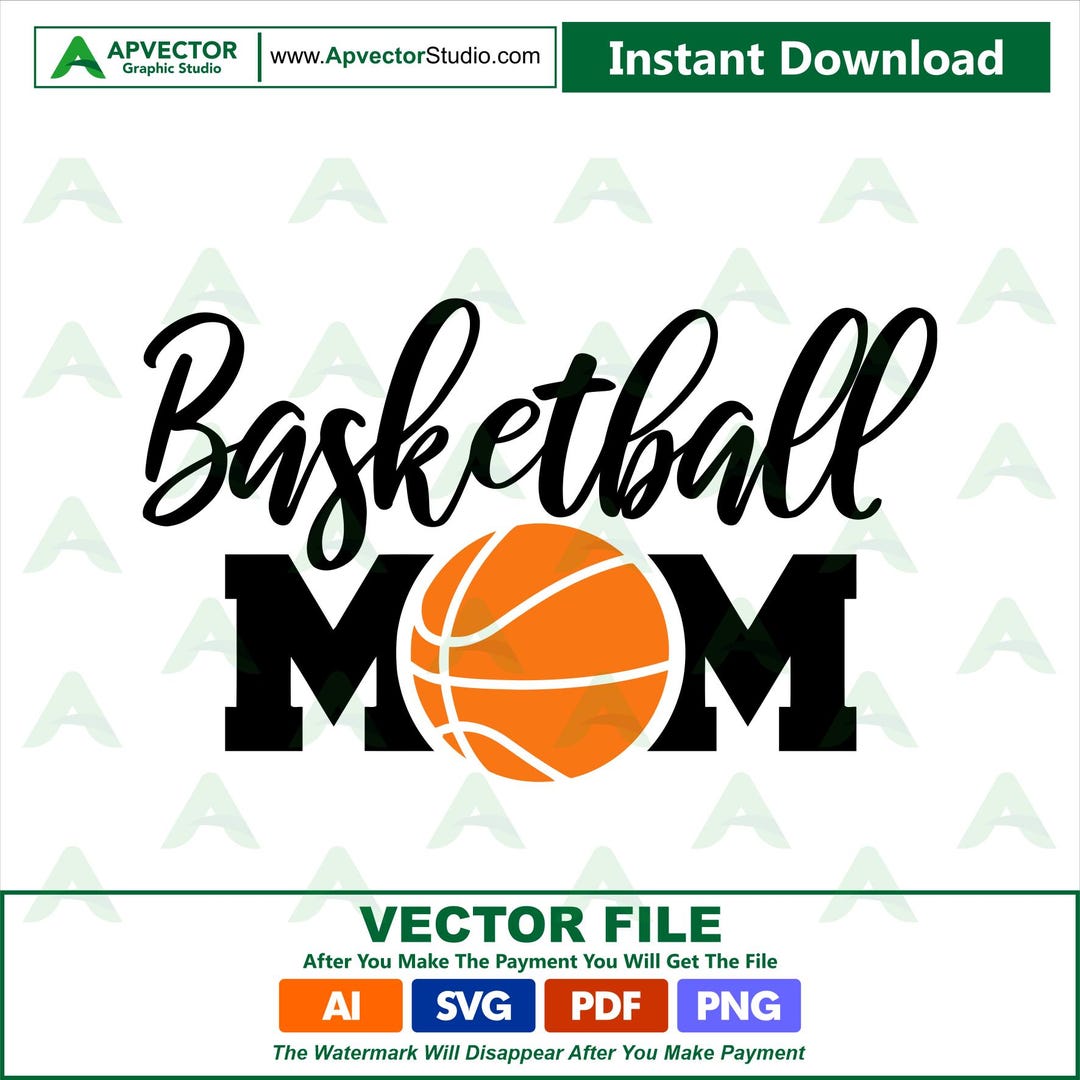 Basketball Mom SVG Files | Basketball Mum Cut Files | Basketball Vector ...