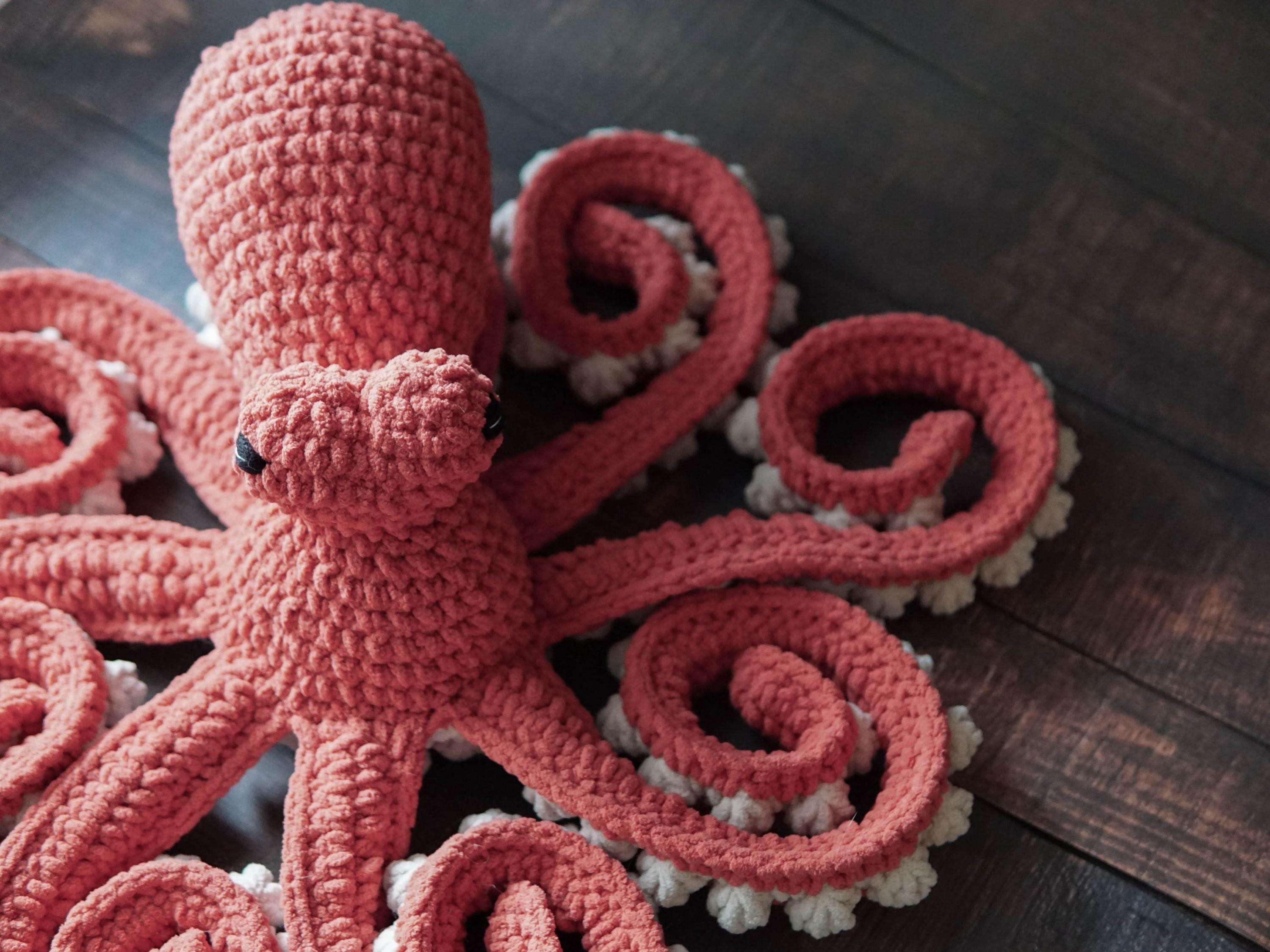 Realistic Crochet Giant Octopus Plushie Big Anchor the Octopus Large ...