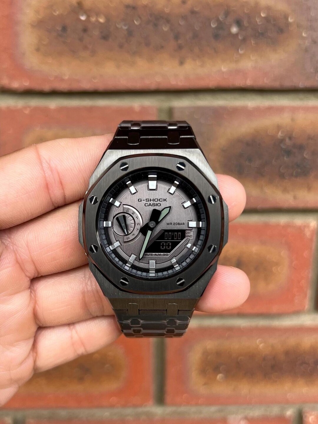 Gshockmod casioak Metal Gun, Stainless Steel 316l Bracelet, Metal Gun ...