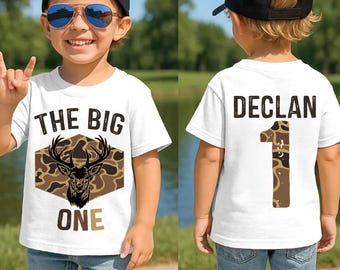 The Big One First Birthday Shirt, Hunting Deer Family Matching Birthday ...
