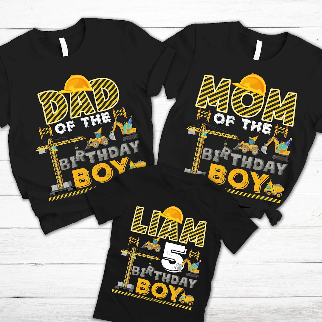 Construction Crew Matching Shirts, Matching Family Birthday Shirts ...