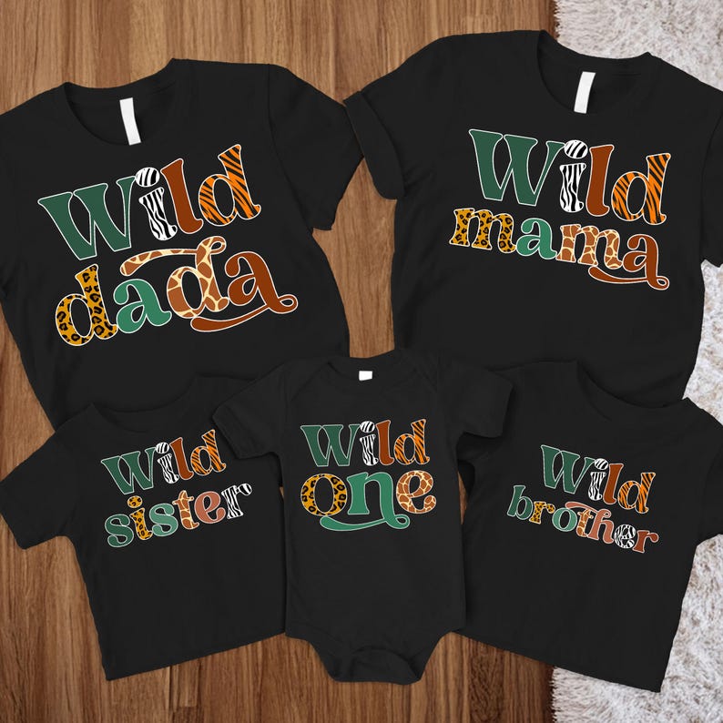 Wild One Matching Family Birthday Shirts, 1st Birthday Shirt, Safari ...