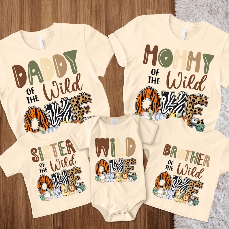 Safari Birthday Shirt, Wild One Family Birthday Shirt, Wild One Family ...