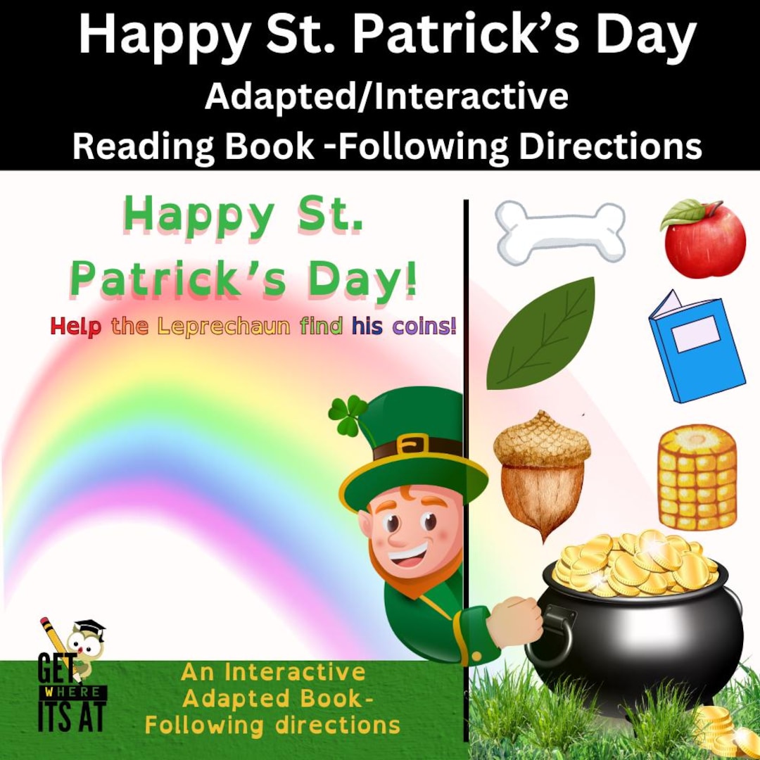 St. Patrick's Day Adapted/interactive Book- Following Directions - Etsy