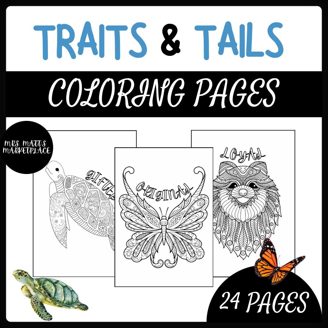 Mandala Animal Coloring Pages: Positive Traits, Mindfulness Art (PDF ...