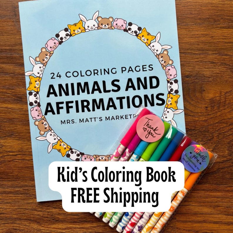 Animals & Affirmations Coloring Book for Kids | Mindfulness Art ...