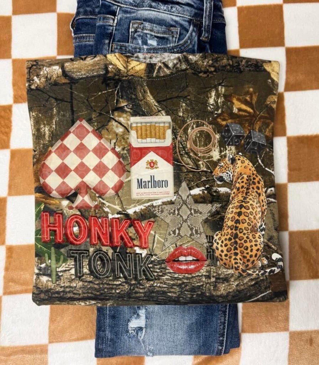 Honky Tonk Retro Collage T-shirt - Etsy