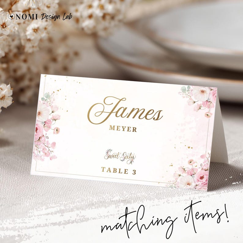 Sweet Sixty Birthday Thank You Tag | Printable Party Favor Tag ...