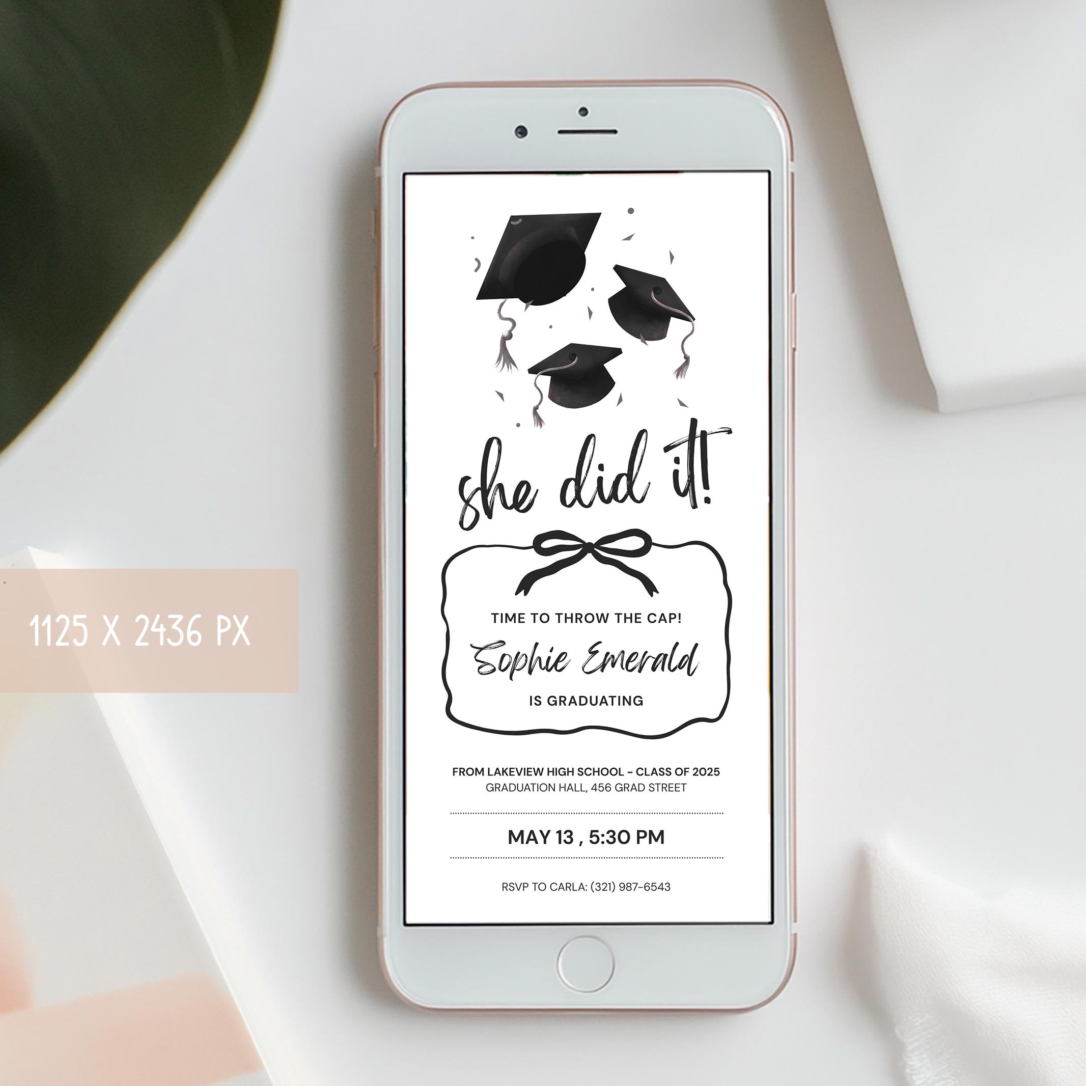 Personalized Graduation Invitation I Editable Graduation Invitation I ...