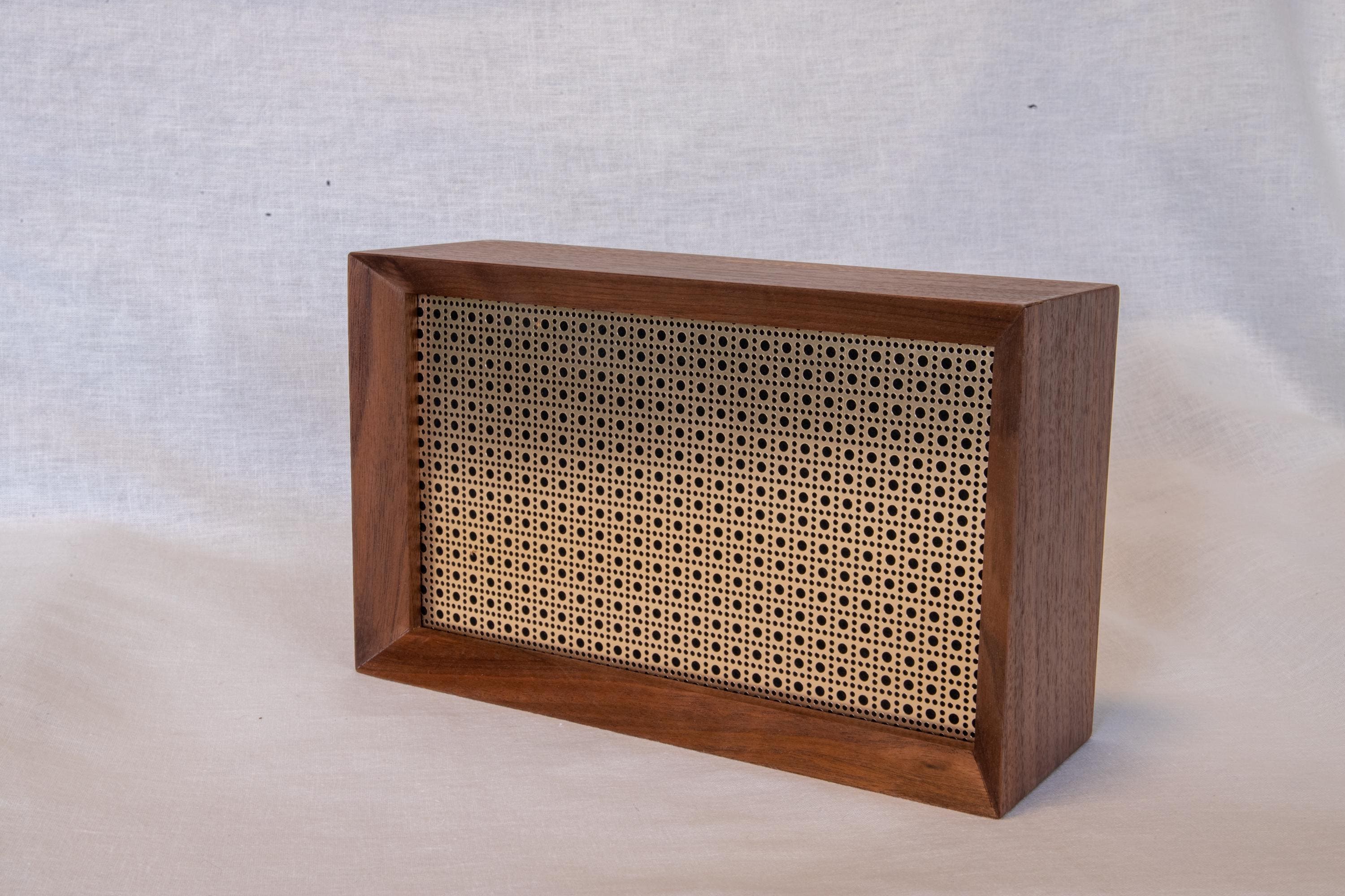 Walnut Doorbell Cover: Gold- Mid-century Modern Enclosed Chime - Etsy