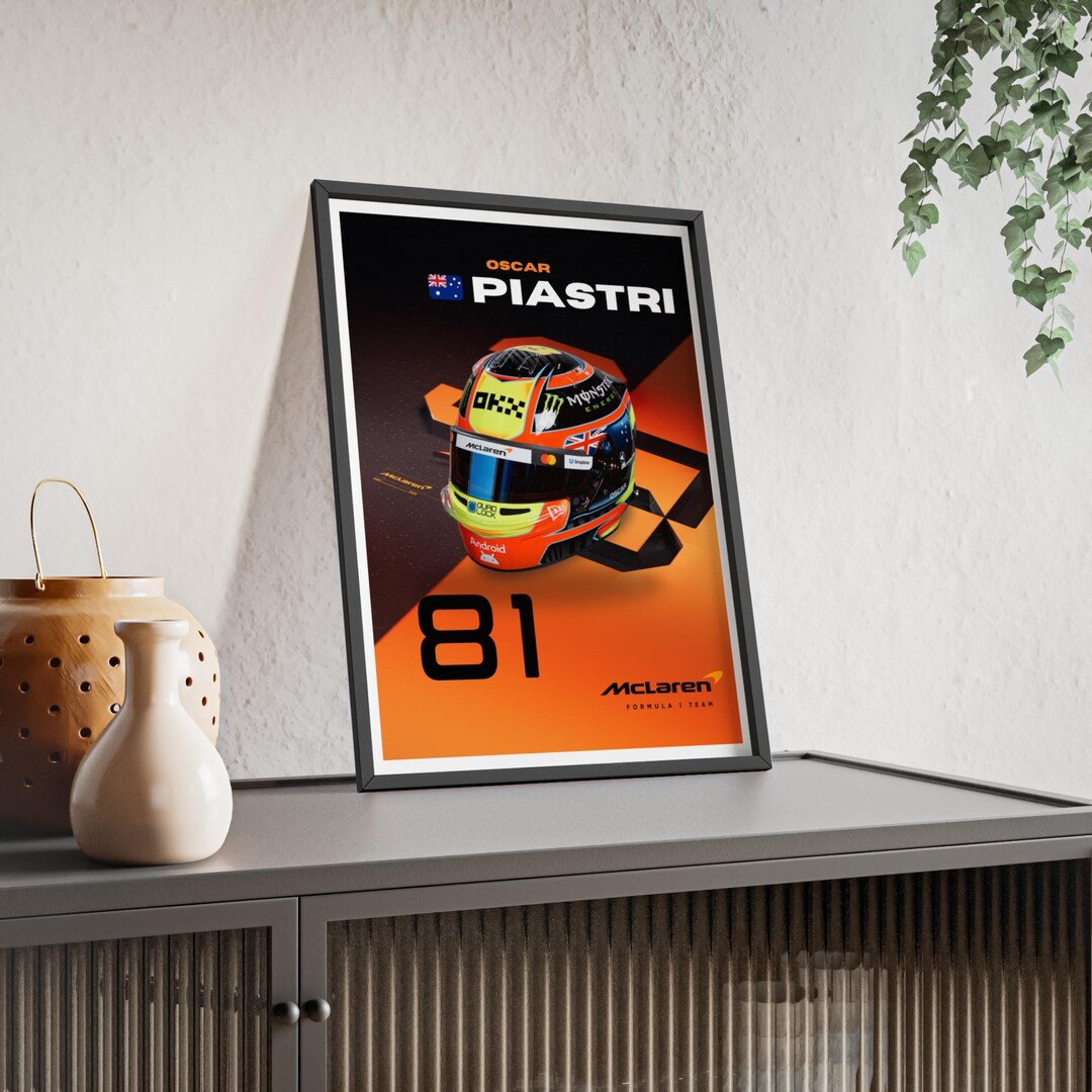 Oscar Piastri Formula 1 Helmet Poster 2025 | F1 Digital Print ...