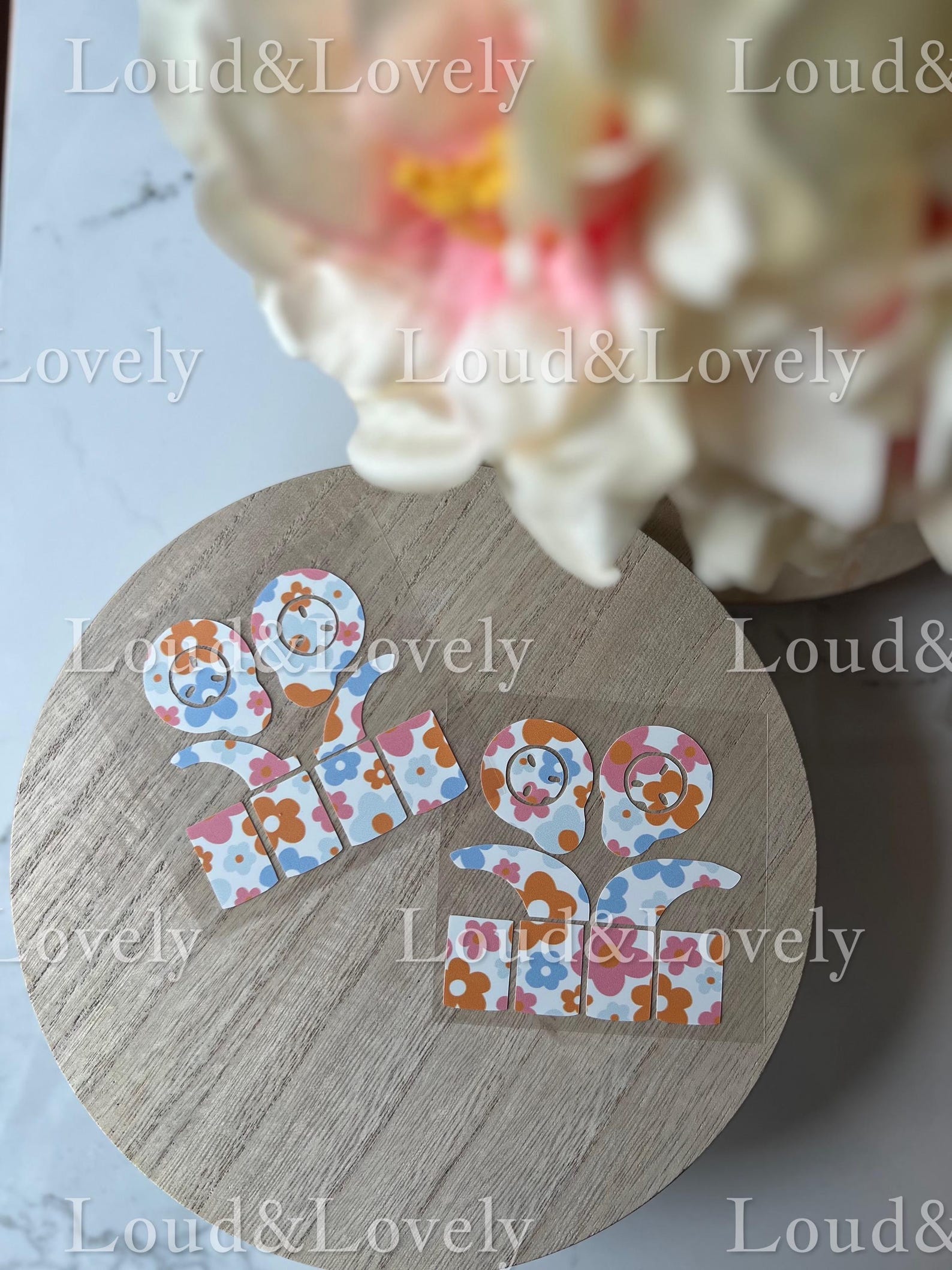 Pastel Flowers Cochlear Implant Skins for N7, N8, Kanso2, Rondo3, Baha ...