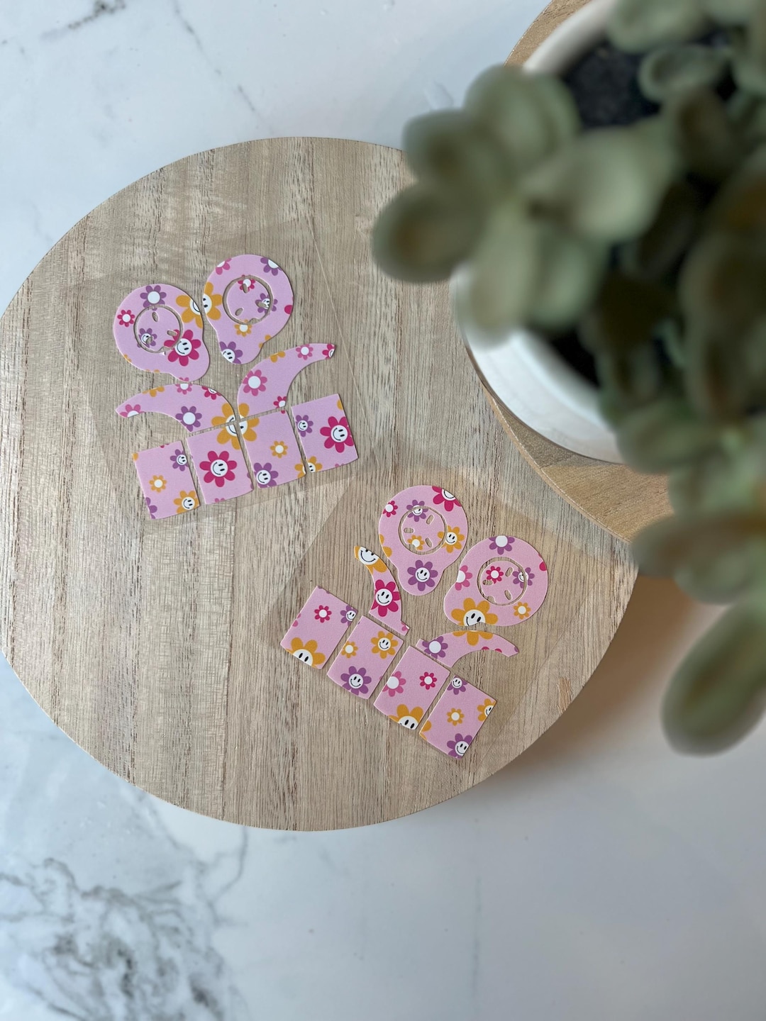 Pink Happy Flowers Cochlear Implant Skins for N7, N8, Kanso2, Rondo 3 ...