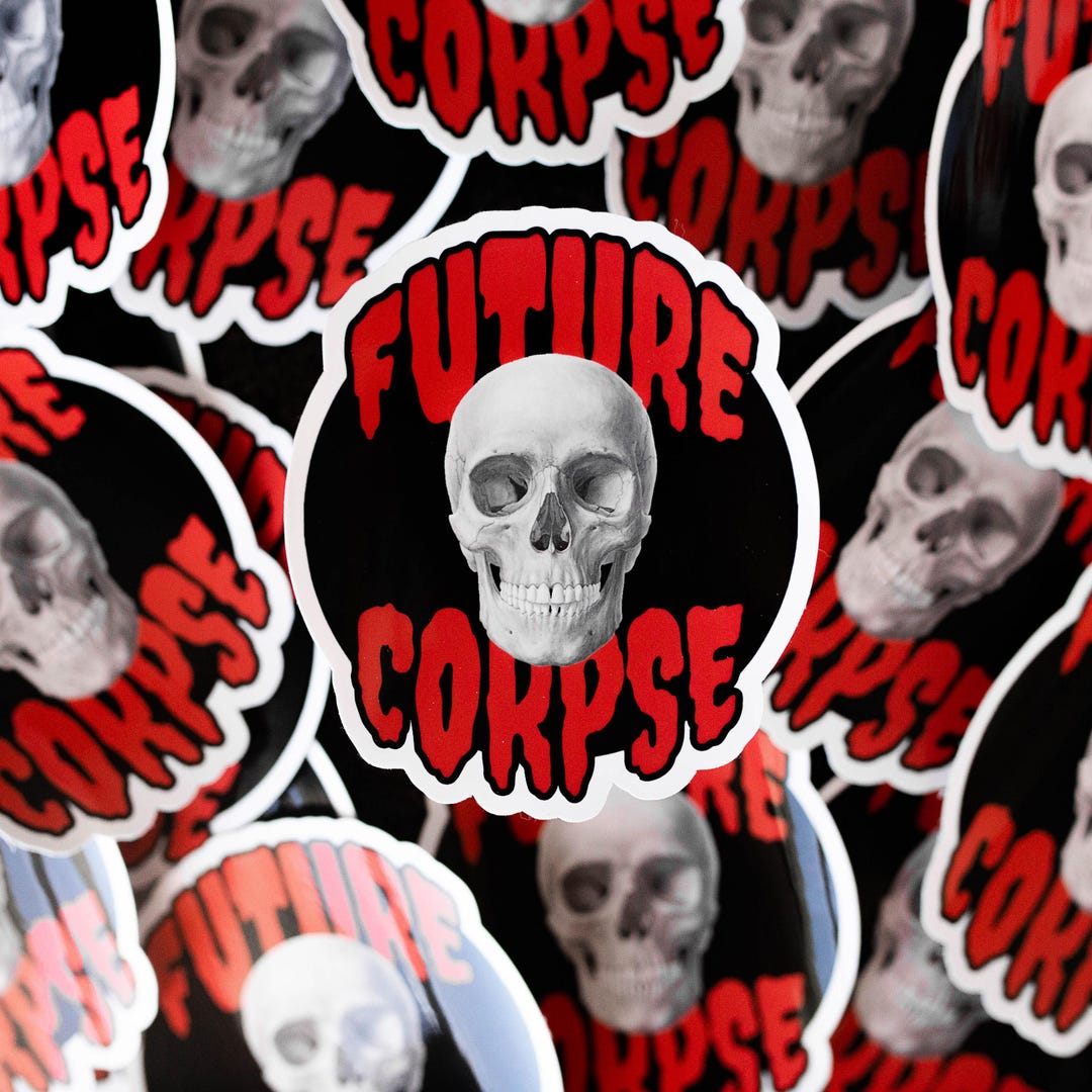 Future Corpse Human Skull Vinyl Sticker - Etsy