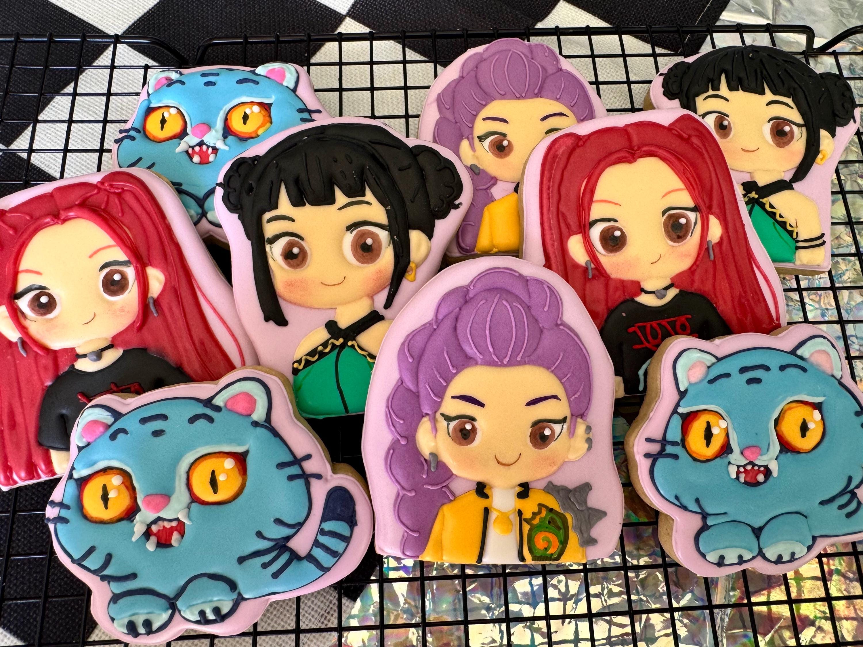 Kpop Demon Hunters Cookies Kpop Hunters Cookies Decorated (1 Dozen ...