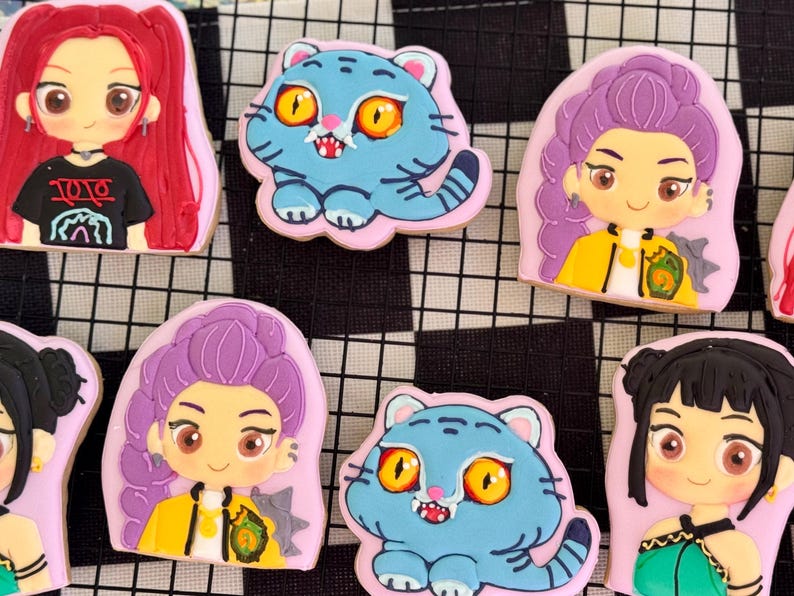 Kpop Demon Hunters Cookies Kpop Hunters Cookies Decorated (1 Dozen ...