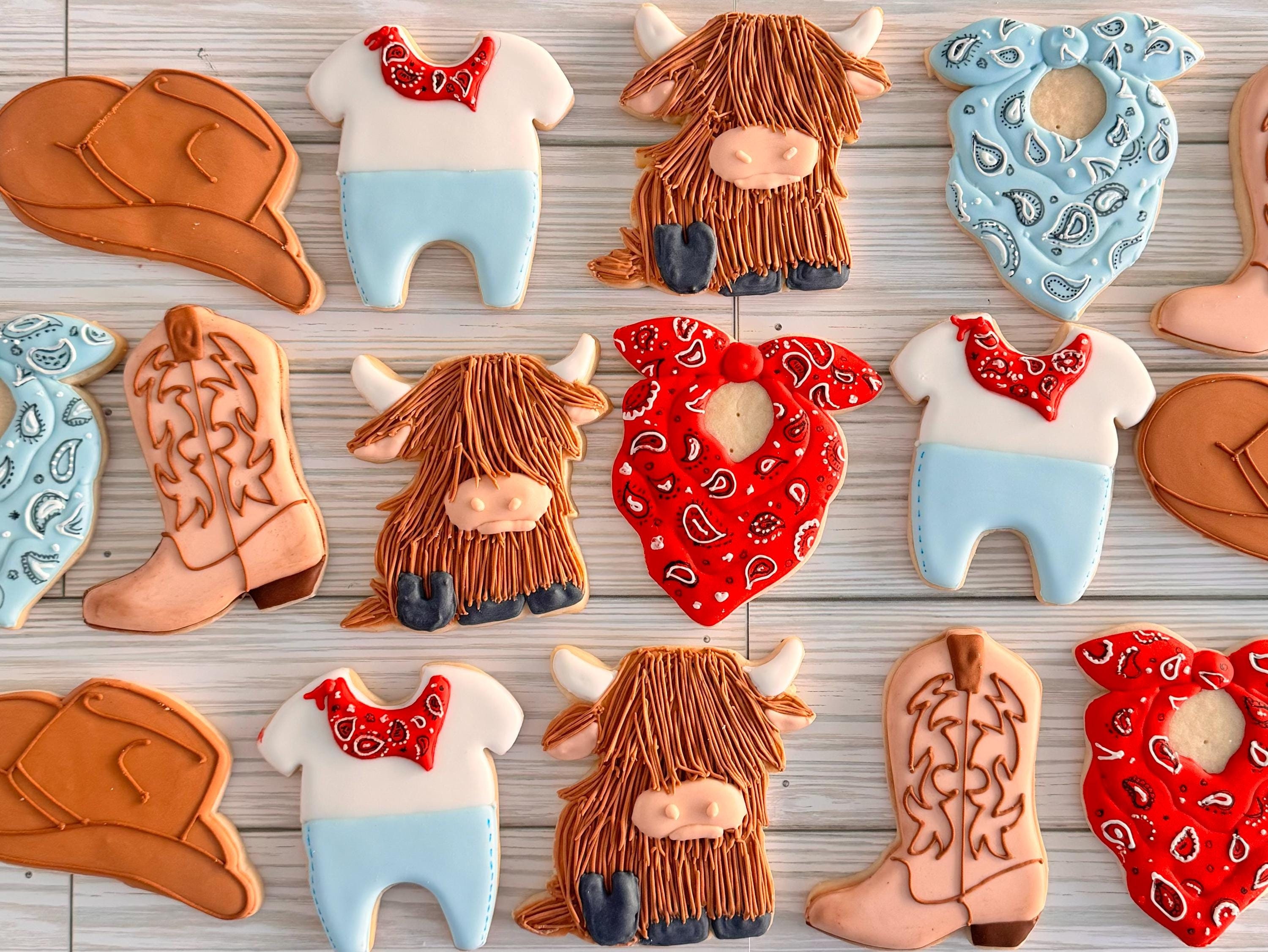 Rodeo Cowboy Western Baby Shower Cookies Decorated (1 Dozen) - Etsy