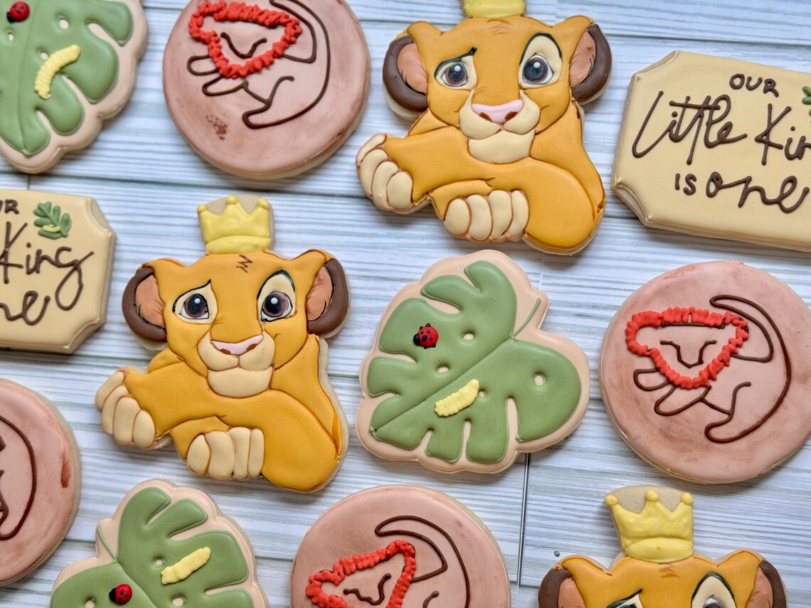Lion King Cookies Decorated (1 Dozen) Simba Cookies Lion King Cookies ...