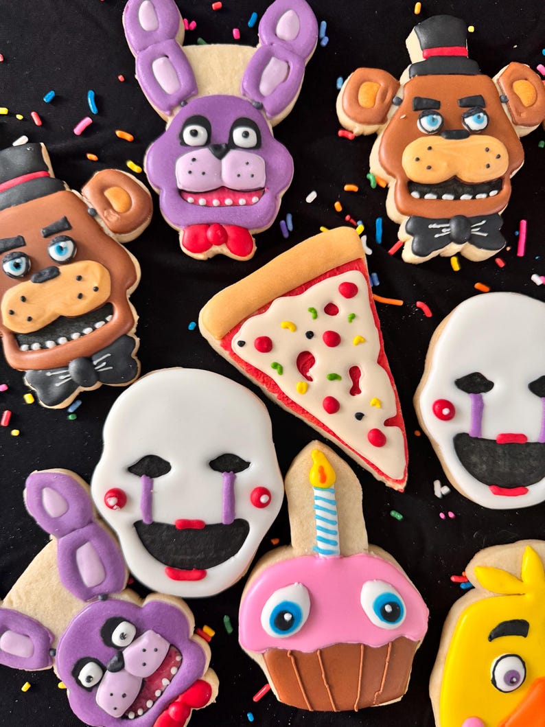 Five Nights at Freddys FNAF Cookies Decorated (1 Dozen) - Etsy