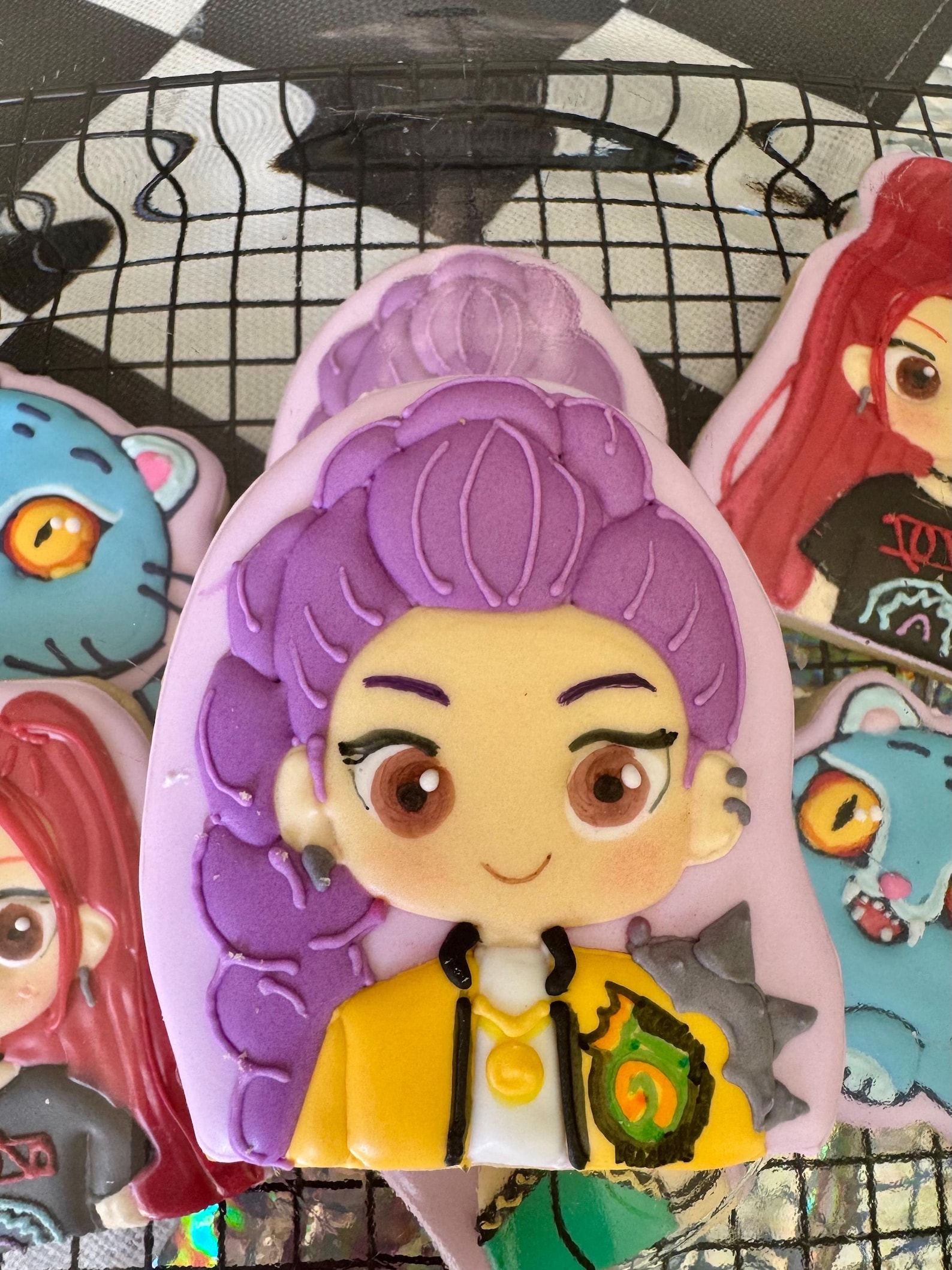 Kpop Demon Hunters Cookies Kpop Hunters Cookies Decorated (1 Dozen ...