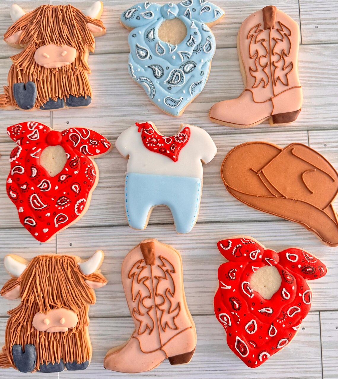 Rodeo Cowboy Western Baby Shower Cookies Decorated (1 Dozen) - Etsy