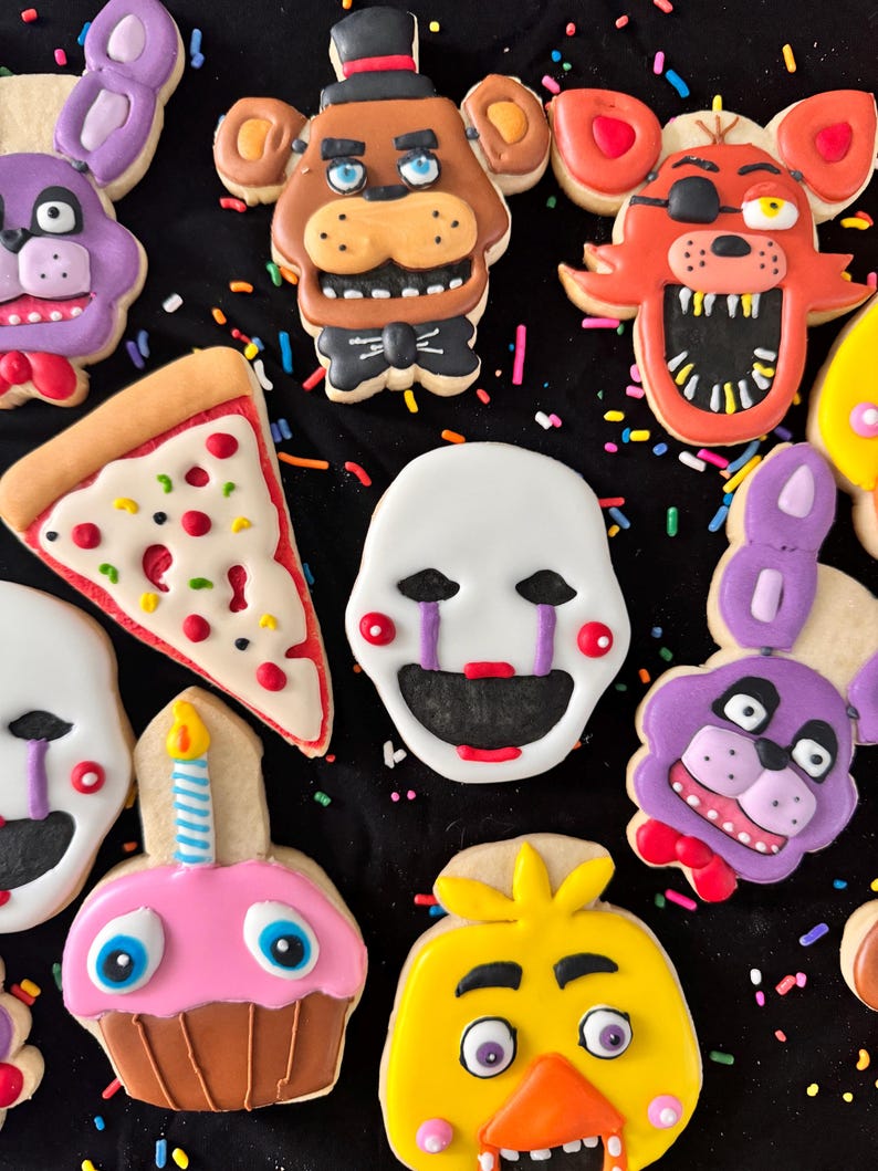 Five Nights at Freddys FNAF Cookies Decorated (1 Dozen) - Etsy